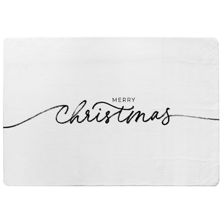 The Seasonal Aisle Arias Hand Drawn Lettering Power Loom Black/White ...