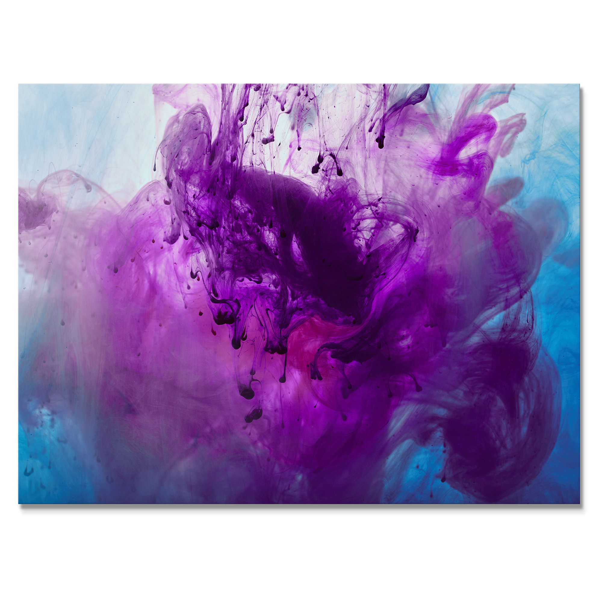 Wrought Studio Purple Blue Mixing Ink Color Purple Blue Mixing Ink ...