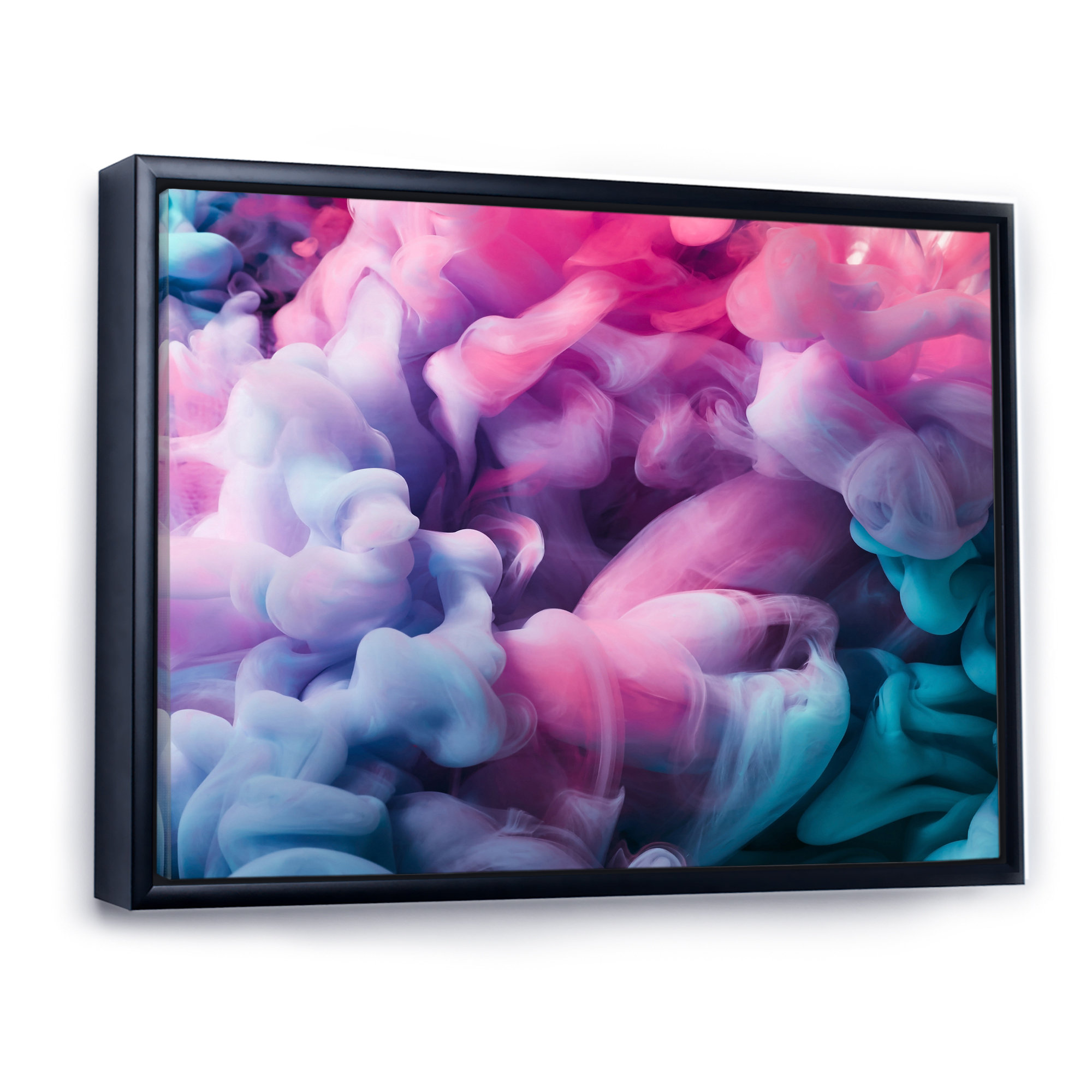 Wrought Studio Pink And Blue Liquid Ink V - Graphic Art on | Wayfair