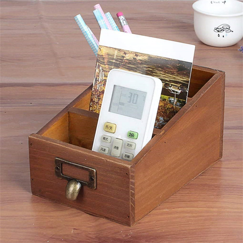 Inbox Zero Wooden Desktop Storage Organizer Office Home Stationery Desk ...