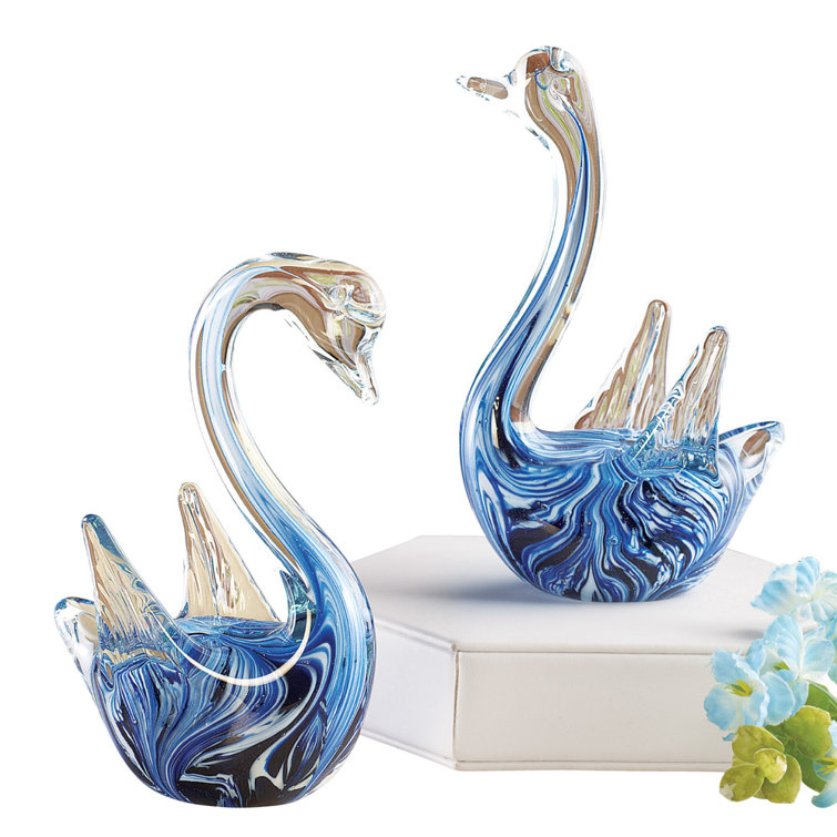 Mercer41 2 Piece Schnabel Glass Swan Set & Reviews | Wayfair.ca