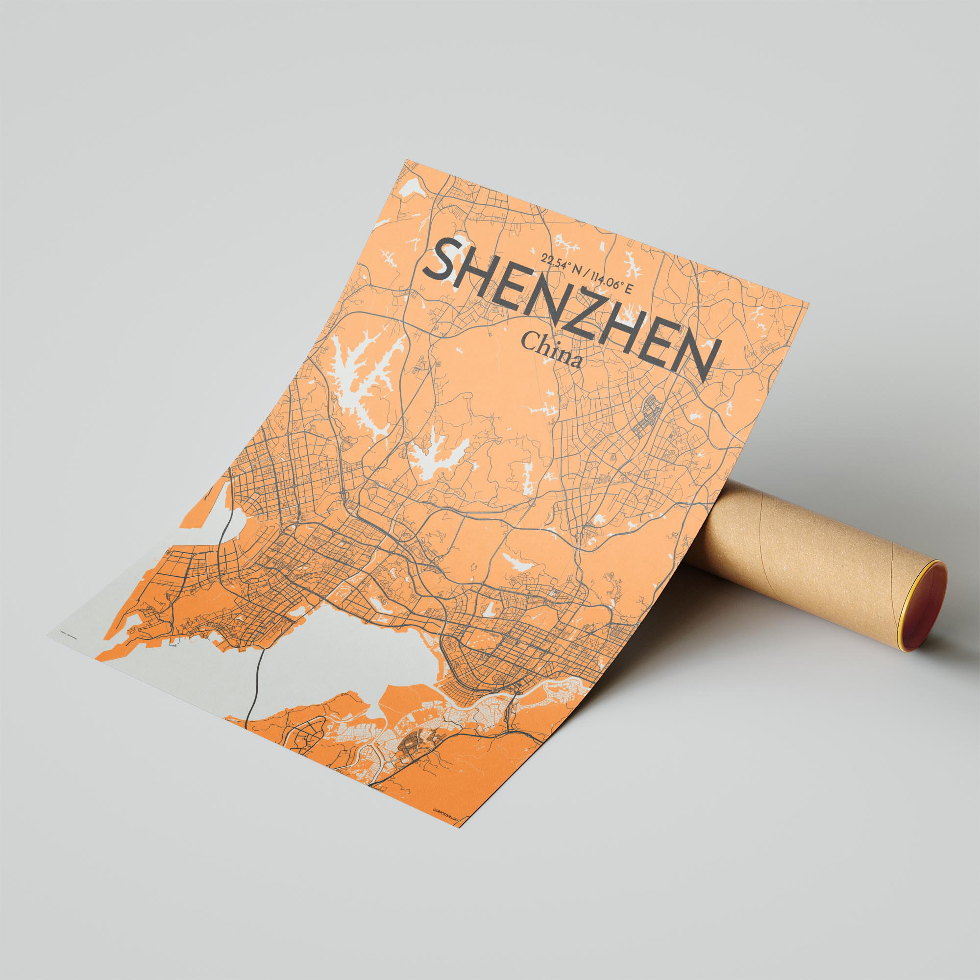 17 Stories China City Map Posters Shenzhen China|中國 City Map - Unframed ...