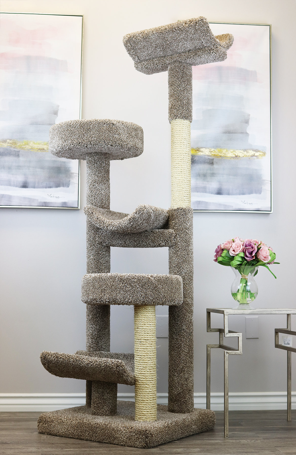 Prestige Cat Trees 70" Staggered Play Tower Cat Condo & Reviews | Wayfair