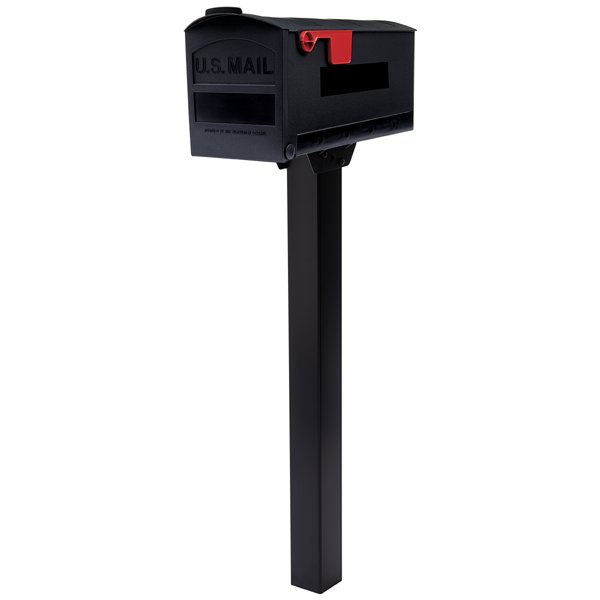 Arlmont & Co. Patriot Plastic, Top Mount, Mailbox Post & Mounting Kit ...