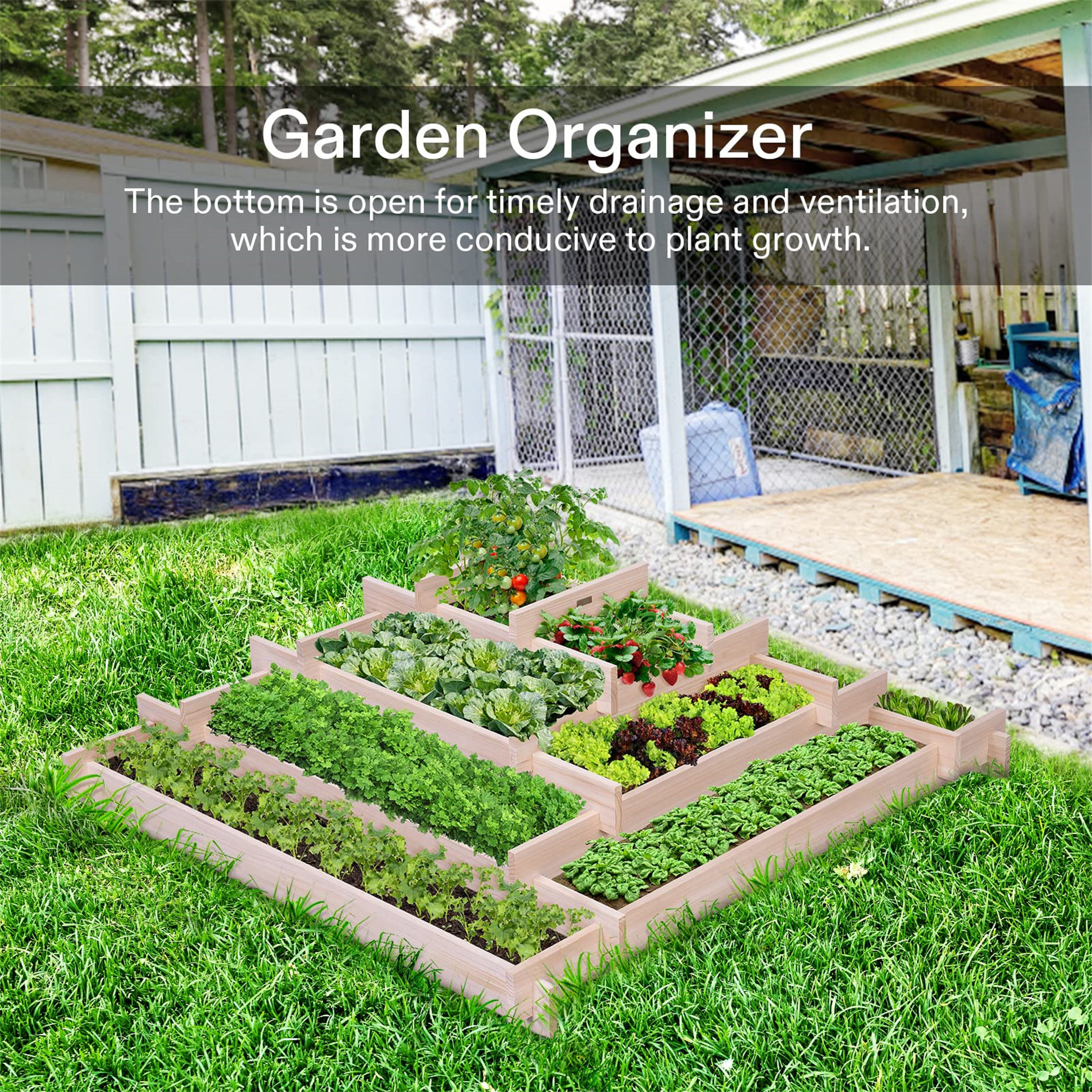 Arlmont & Co. Myanni 3 ft x 3 ft Raised Garden Bed | Wayfair