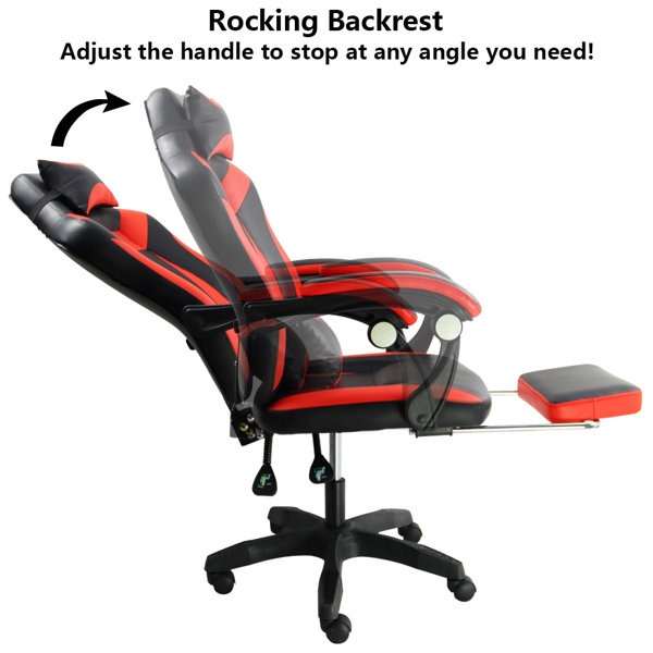 Inbox Zero Ergonomic Gaming Chair for E-Sport Computer PC & Racing Game ...