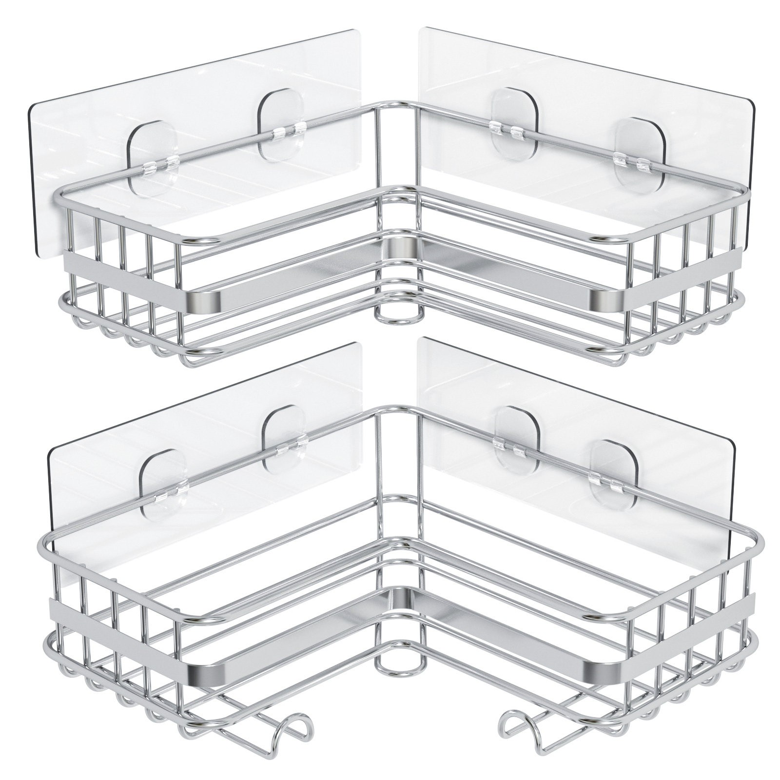 Rebrilliant Humdan Adhesive Mount Stainless Steel Shower Caddy | Wayfair