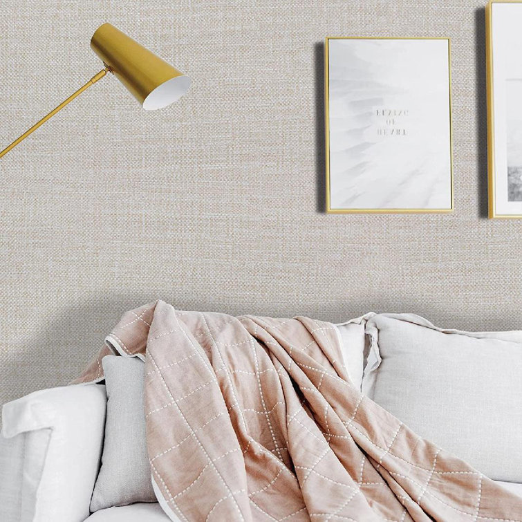 Latitude Run® Faux Linen Contact Paper For Cabinets/Countertops Peel ...