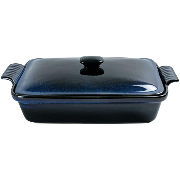 MingshanAncient Rectangular Casserole Dish With Lid, Our 2.8Qt Covered ...