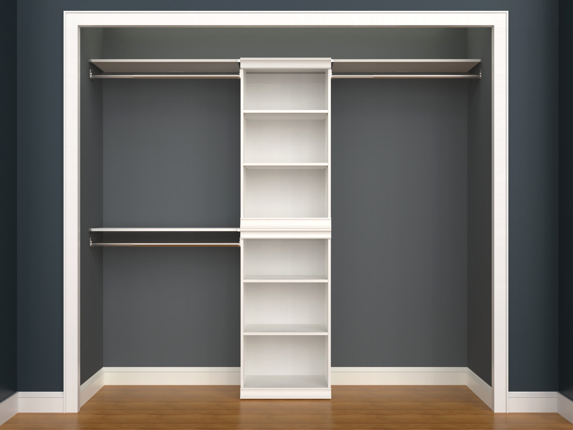 ClosetMaid Modular Storage 73" W - 93" W Closet System Starter Kit ...