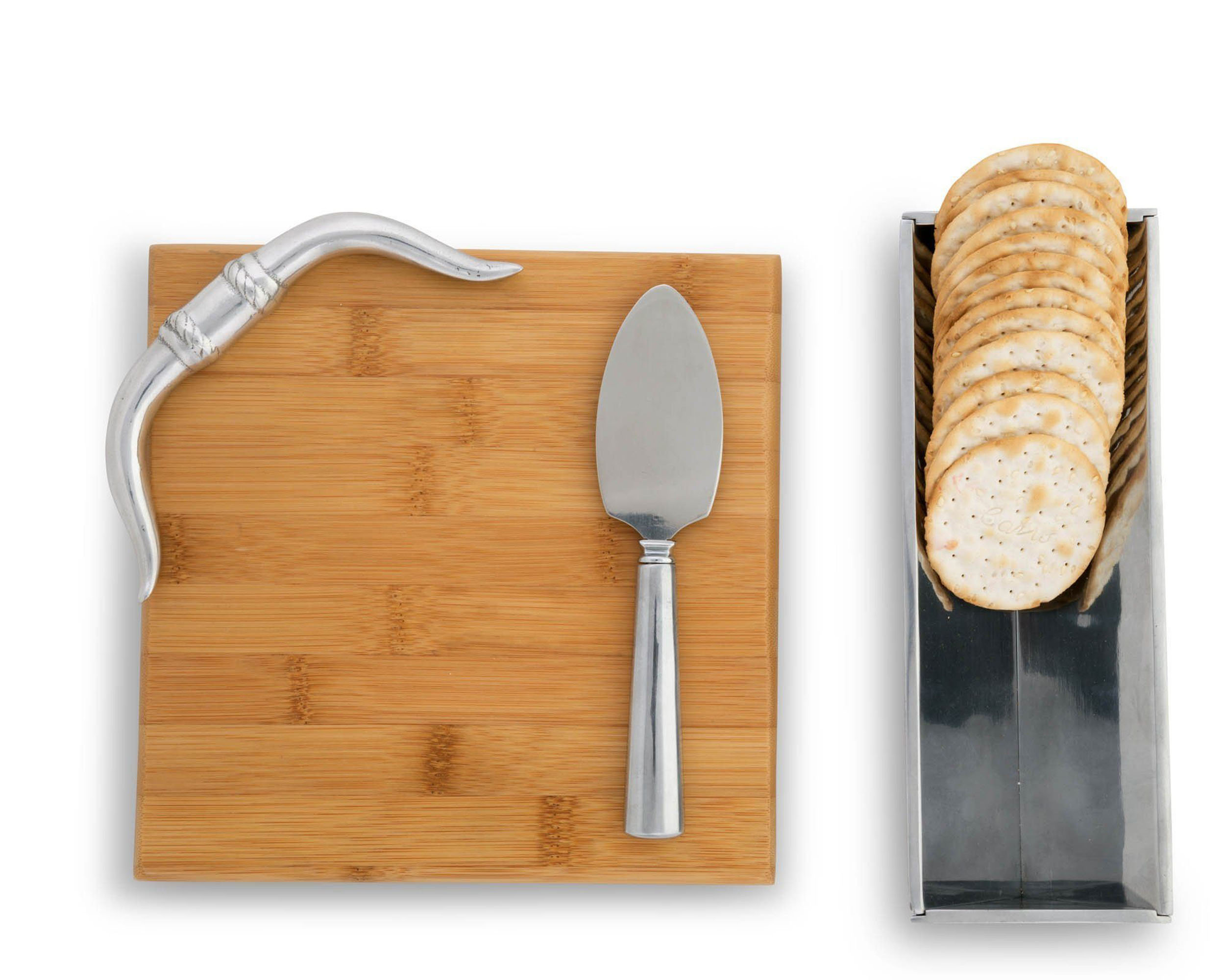 Arthur Court Western Longhorn Bamboo Cheese Set | Wayfair