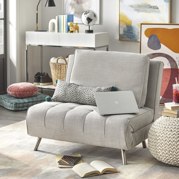 Brayden Studio® Twin Pillow Back Futon Chair & Reviews | Wayfair