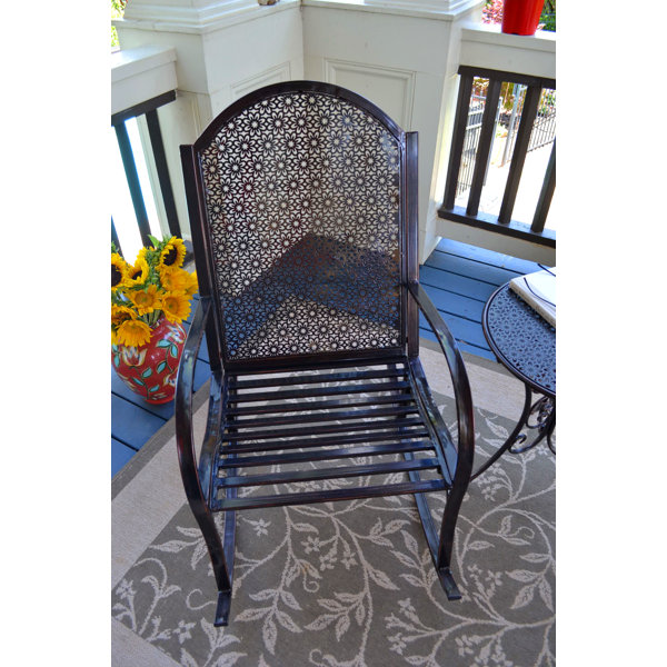 Tortuga Outdoor Metal Garden Rocker - 3Pc Set (2 rockers, 1 side table ...