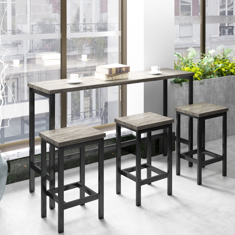 17 Stories Kalwati 4 - Person Counter Height Dining Set | Wayfair