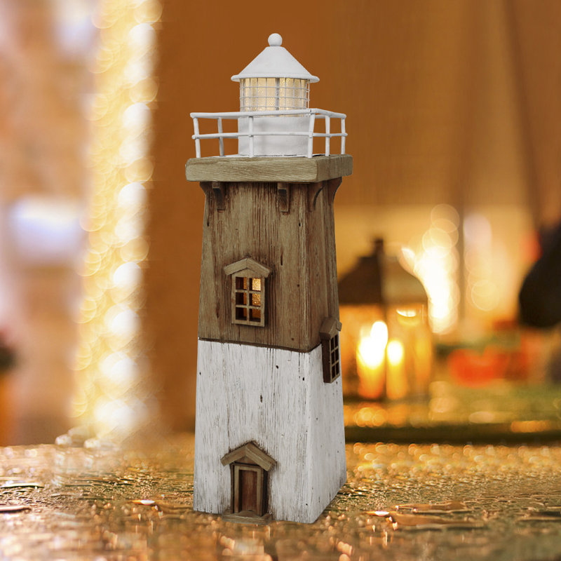 Breakwater Bay Nautical Lighthouse Table Decorations LED Lighthouse ...