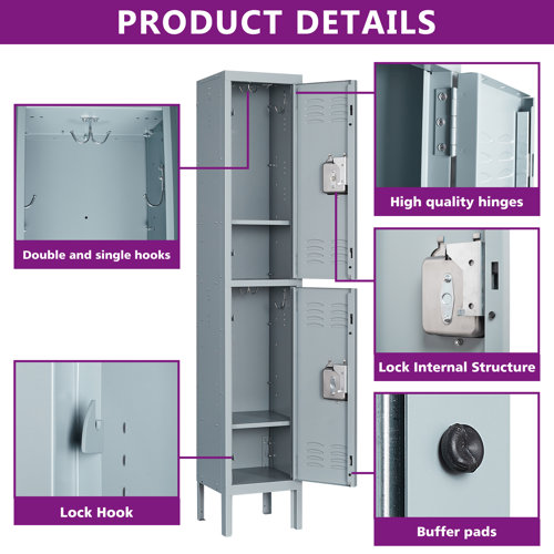 Dsarui 2 - Tier 2 - Section 12.01'' Wide Gym Locker | Wayfair