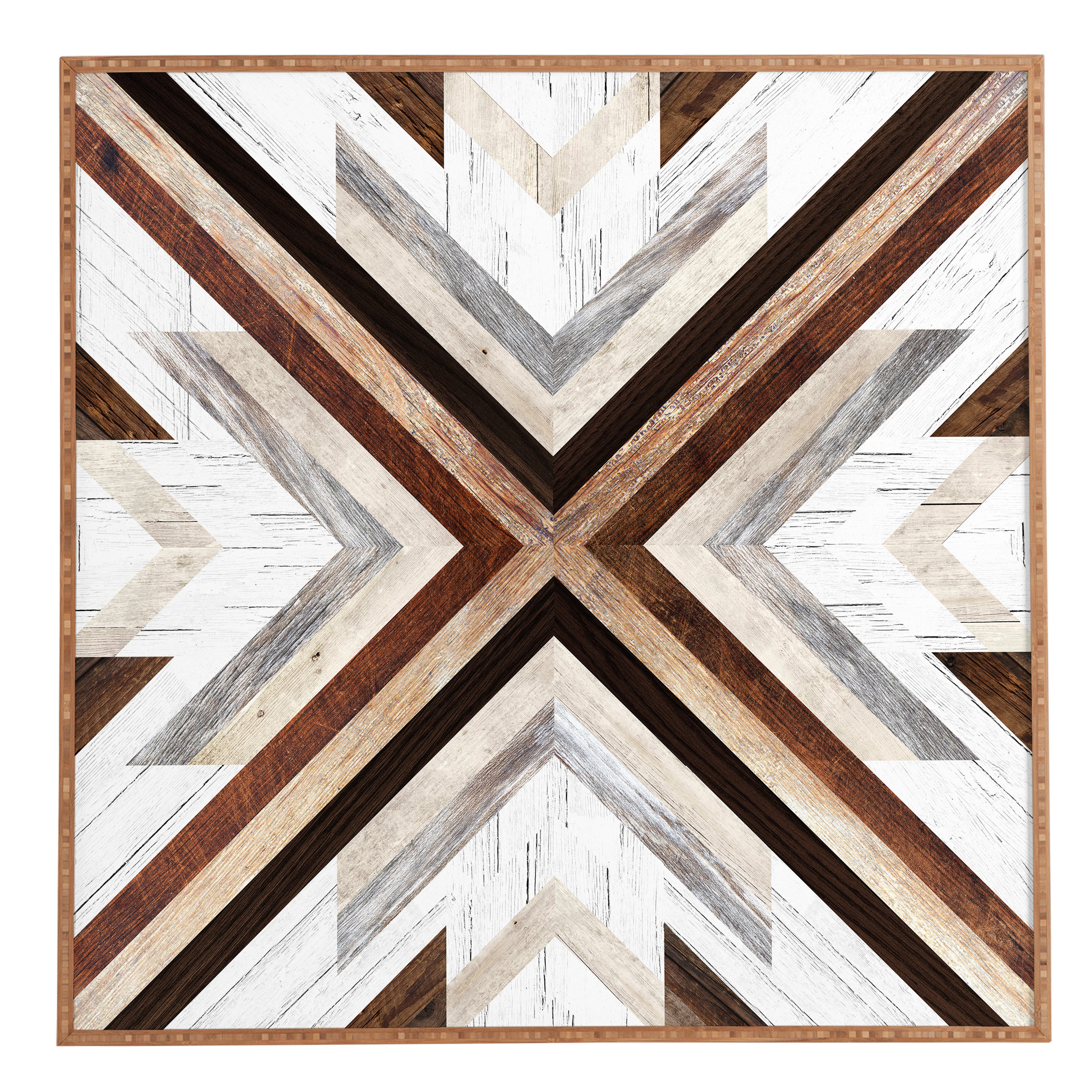 East Urban Home Geo Wood 1 by Iveta Abolina - Picture Frame Graphic Art ...