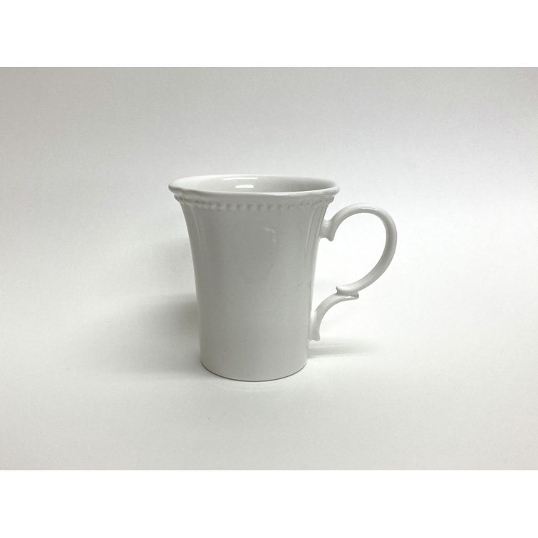Red Vanilla Pinpoint Ironstone Coffee Mug | Wayfair