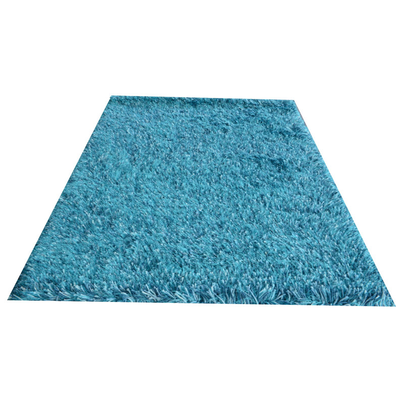 Trule Chisdock Handmade Shag Turquoise Area Rug | Wayfair