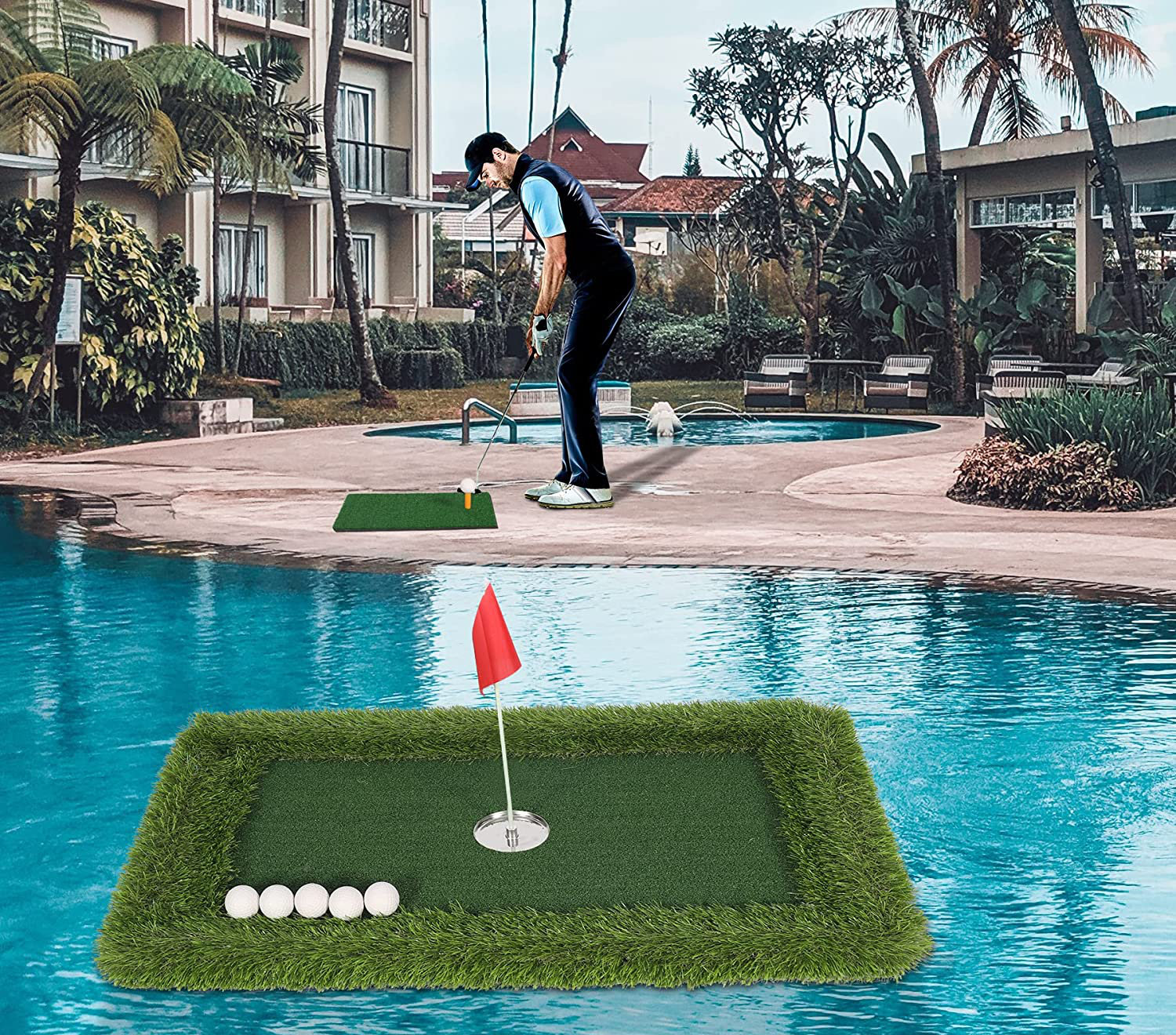 REDCAMP Floating Golf Putting Mat for Pool | Wayfair