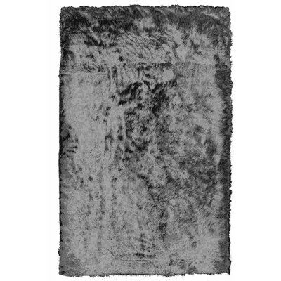 Faux Fur Gray & Silver Area Rugs You'll Love in 2019 | Wayfair