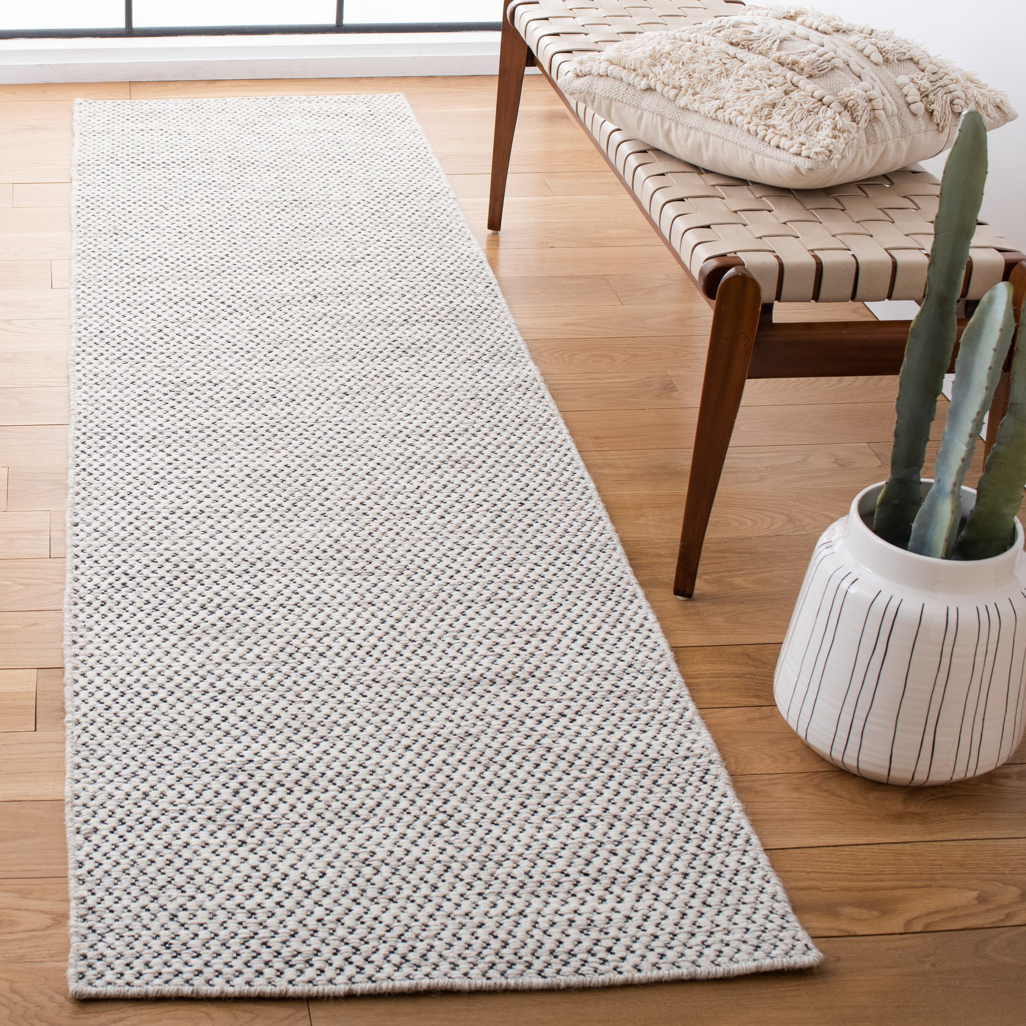 Ebern Designs Estien Handmade Flatweave Ivory Rug & Reviews | Wayfair