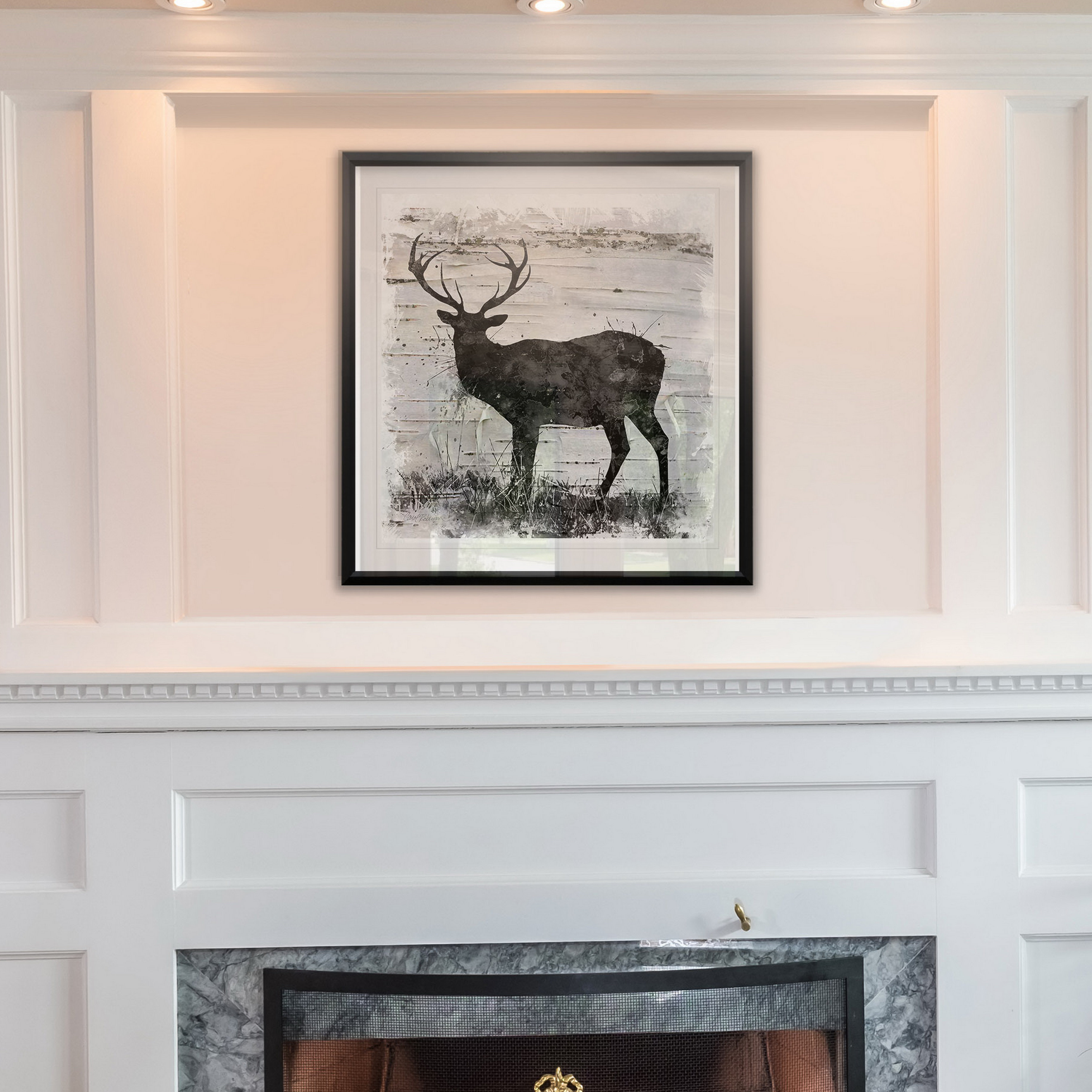 Millwood Pines Birchbark Deer - Picture Frame Print | Wayfair