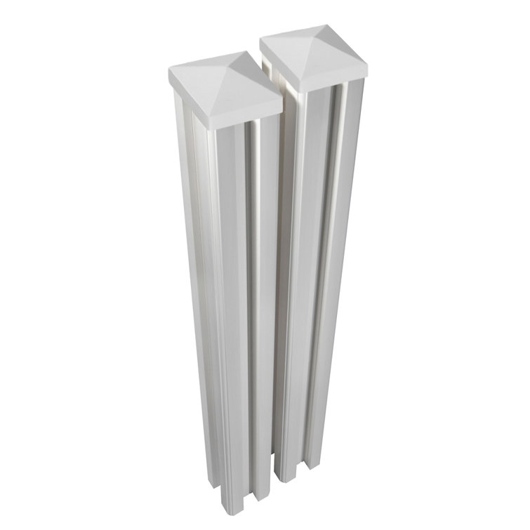 WamBamTraditionalFence 72" H x 4.5" W Traditional Vinyl Line Post ...