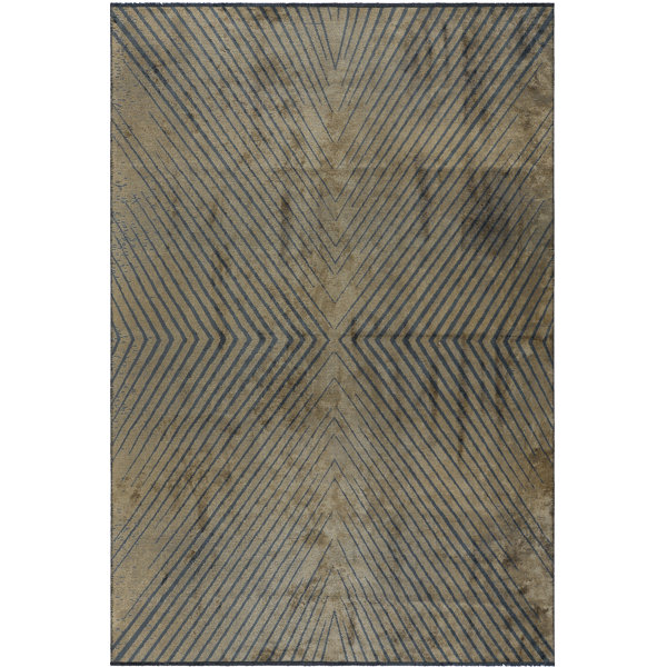 Woven Concepts Rapture Machine Woven Chevron Cotton Area Rug in Beige ...