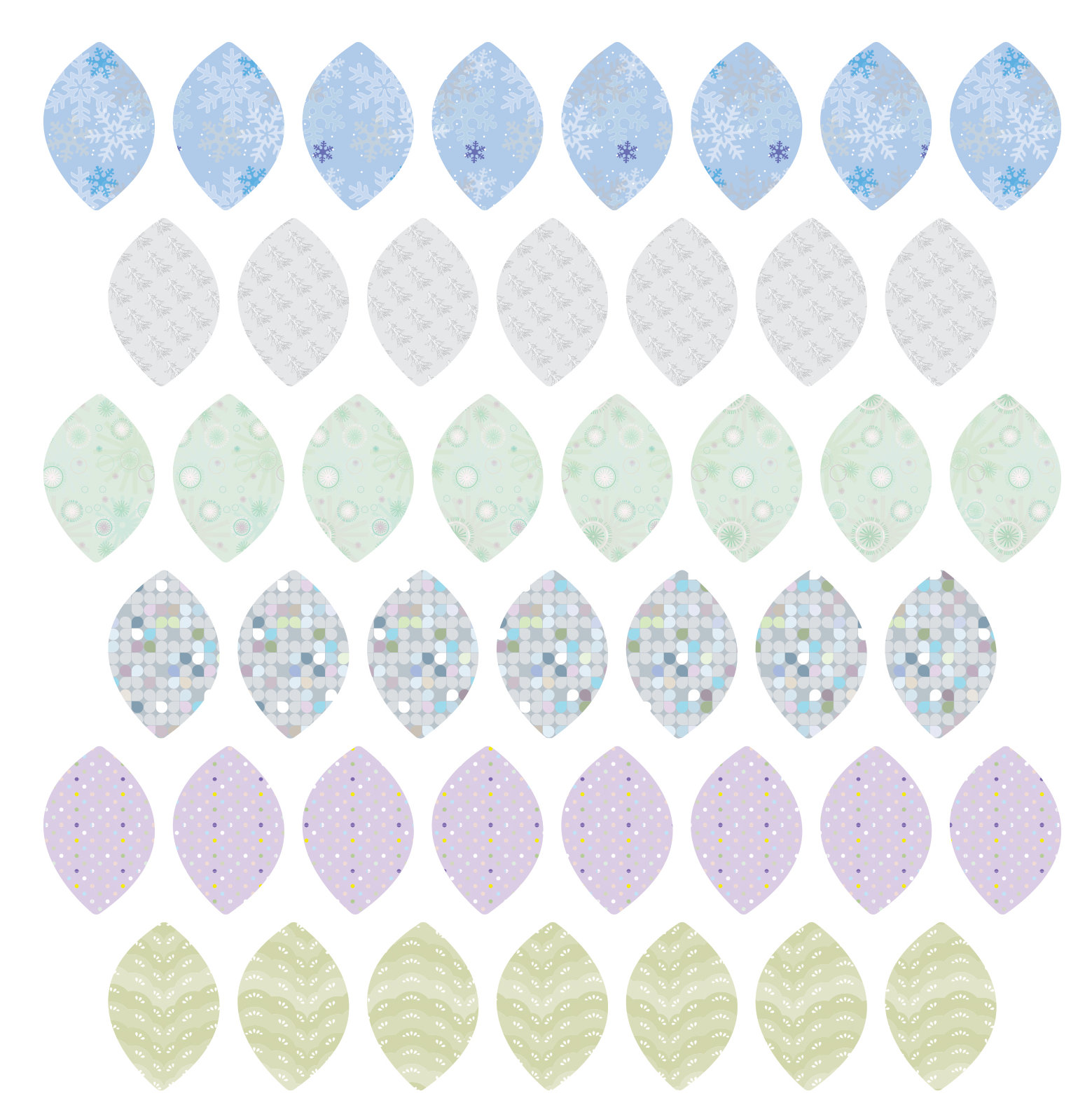 Brayden Studio® Patterned Leaves Wall Decal | Wayfair