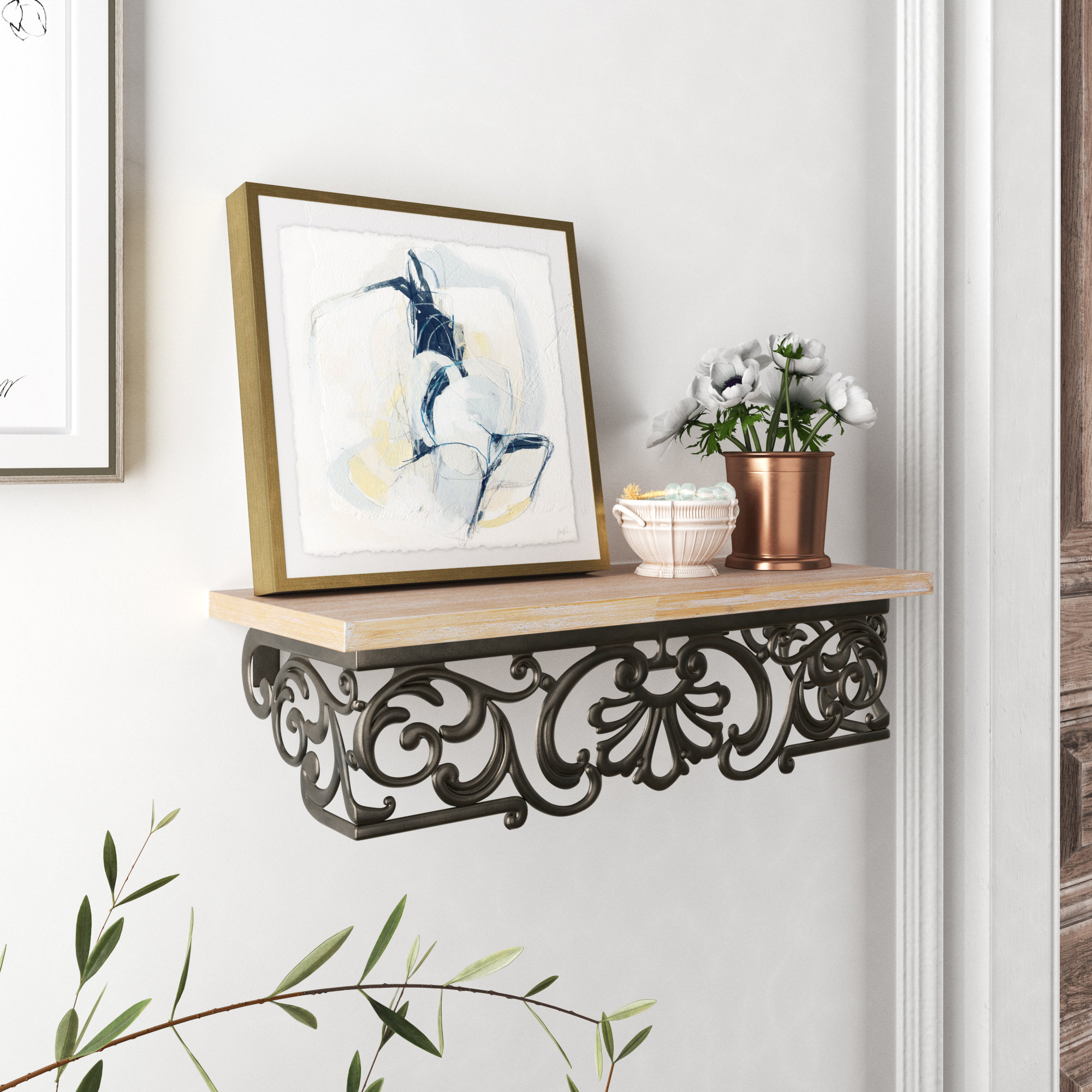 Kelly Clarkson Home Nell Accent Shelf with Live Edge | Wayfair