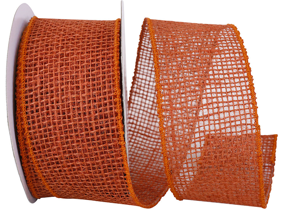 The Holiday Aisle® Box Net Jute Nestle Wired Ribbon | Wayfair