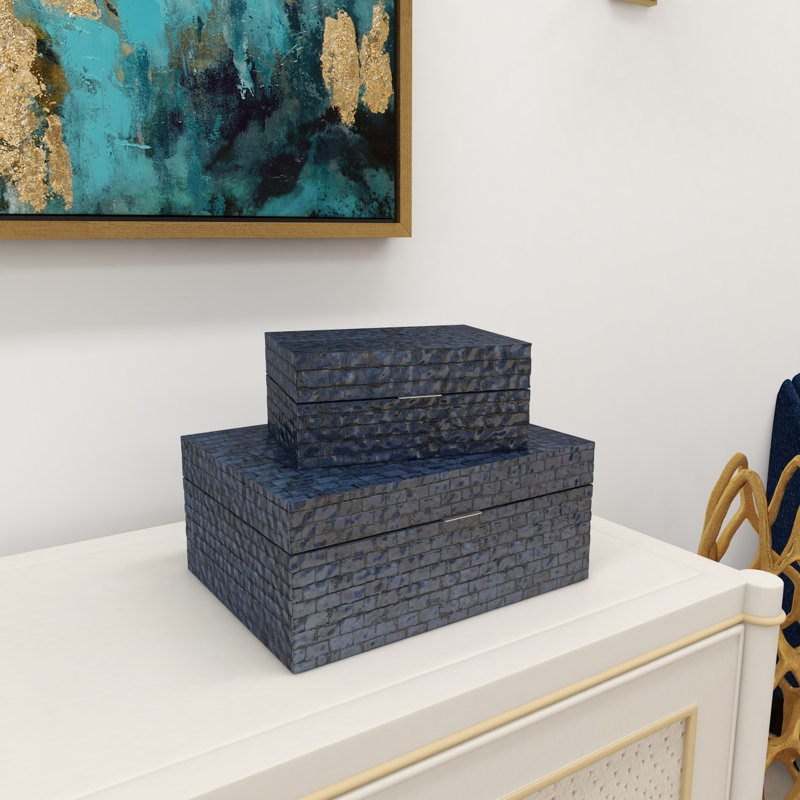 Joss & Main Mandy Shell 2 Piece Decorative Box Set & Reviews | Wayfair