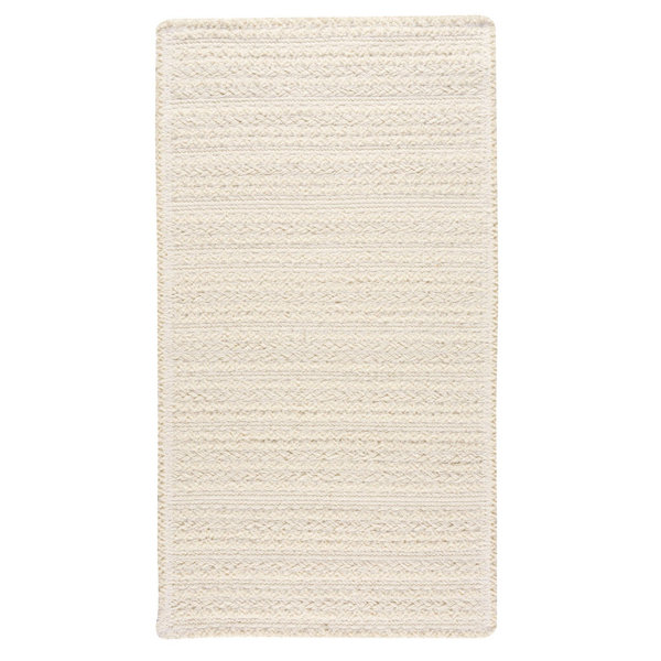 Dovecove Oval Striped Hand Braided Beige Area Rug | Wayfair