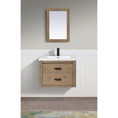 Sand & Stable Clary 24'' Wall Mounted Single Bathroom Vanity with ...