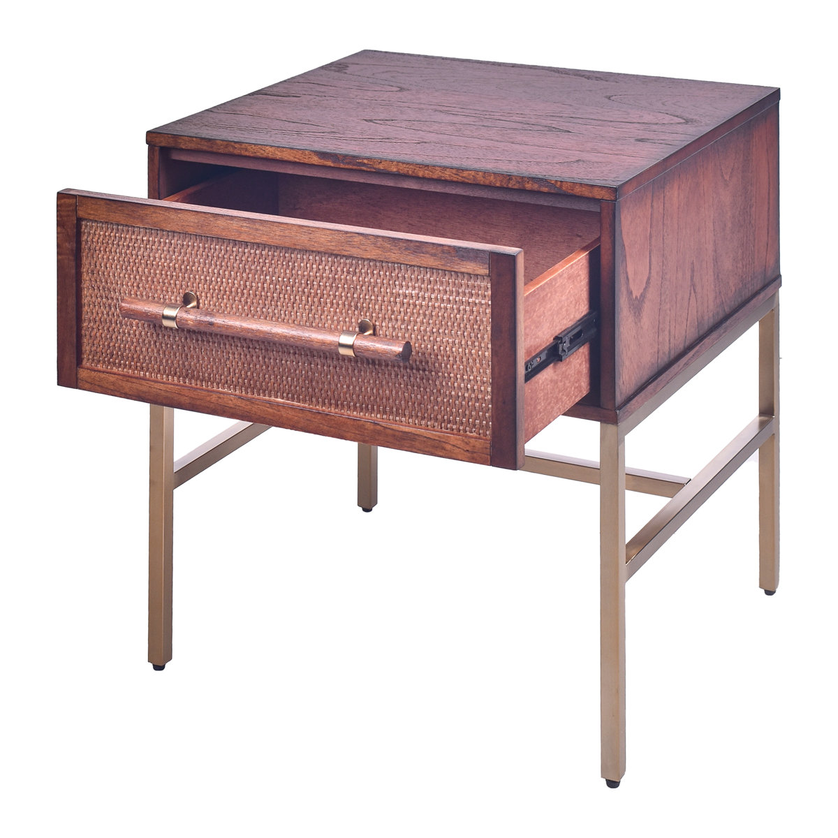 Hopper Studio Sophia 25'' Tall 1 - Drawer Stainless Steel Nightstand ...