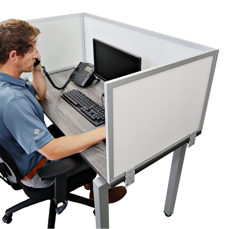 OBEX Polycarbonate Desk Mounted Privacy Panel | Wayfair