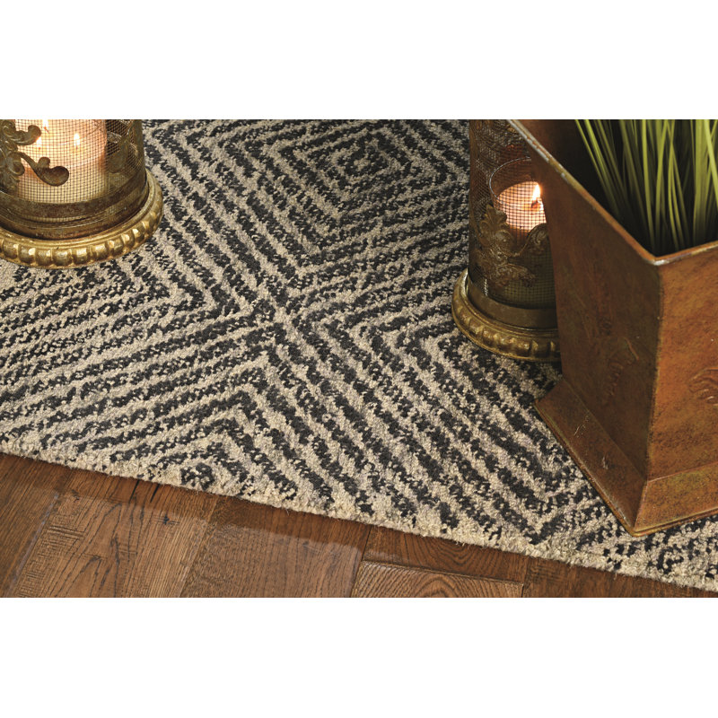 Union Rustic Aijah Handmade Wool Gray Rug & Reviews | Wayfair