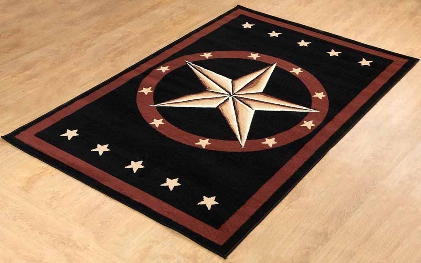 Union Rustic Aireona Western Cowboy Decor Tufted Brown/Black Area Rug ...