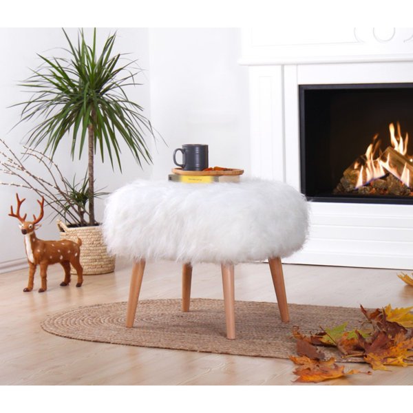 Canora Grey Aglaea 48Cm Wide Solid Colour Footstool Ottoman | Wayfair.co.uk