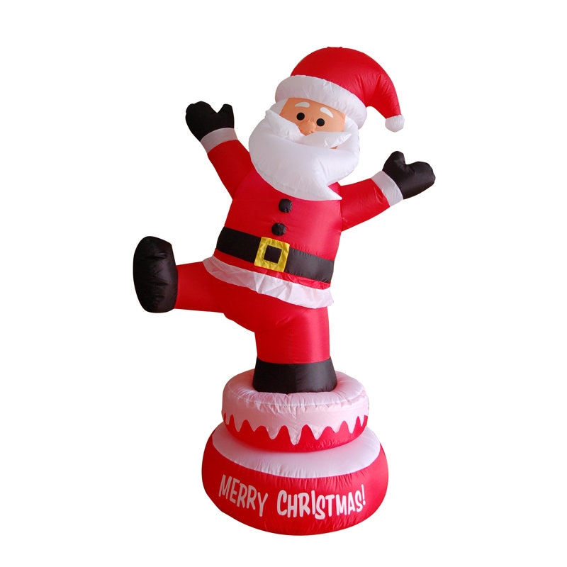 Jeco Inc. Inflatable Rotating Santa Inflatable & Reviews | Wayfair
