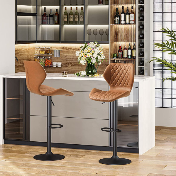 Comfortable Wide Seat Bar Stools | Wayfair