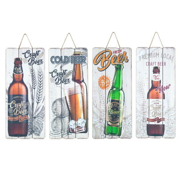 Maturi 4 Piece Beer Wall Décor Set | Wayfair.co.uk