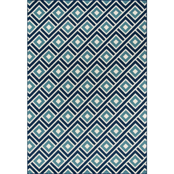 George Oliver Turnbow Power Loom Blue Indoor/Outdoor Rug & Reviews ...