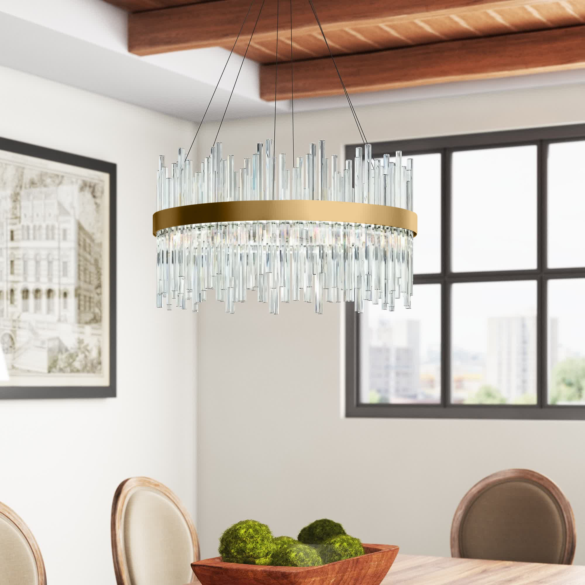 Lighting Chandeliers Fringe Drum Chandelier Home & Living etna.com.pe