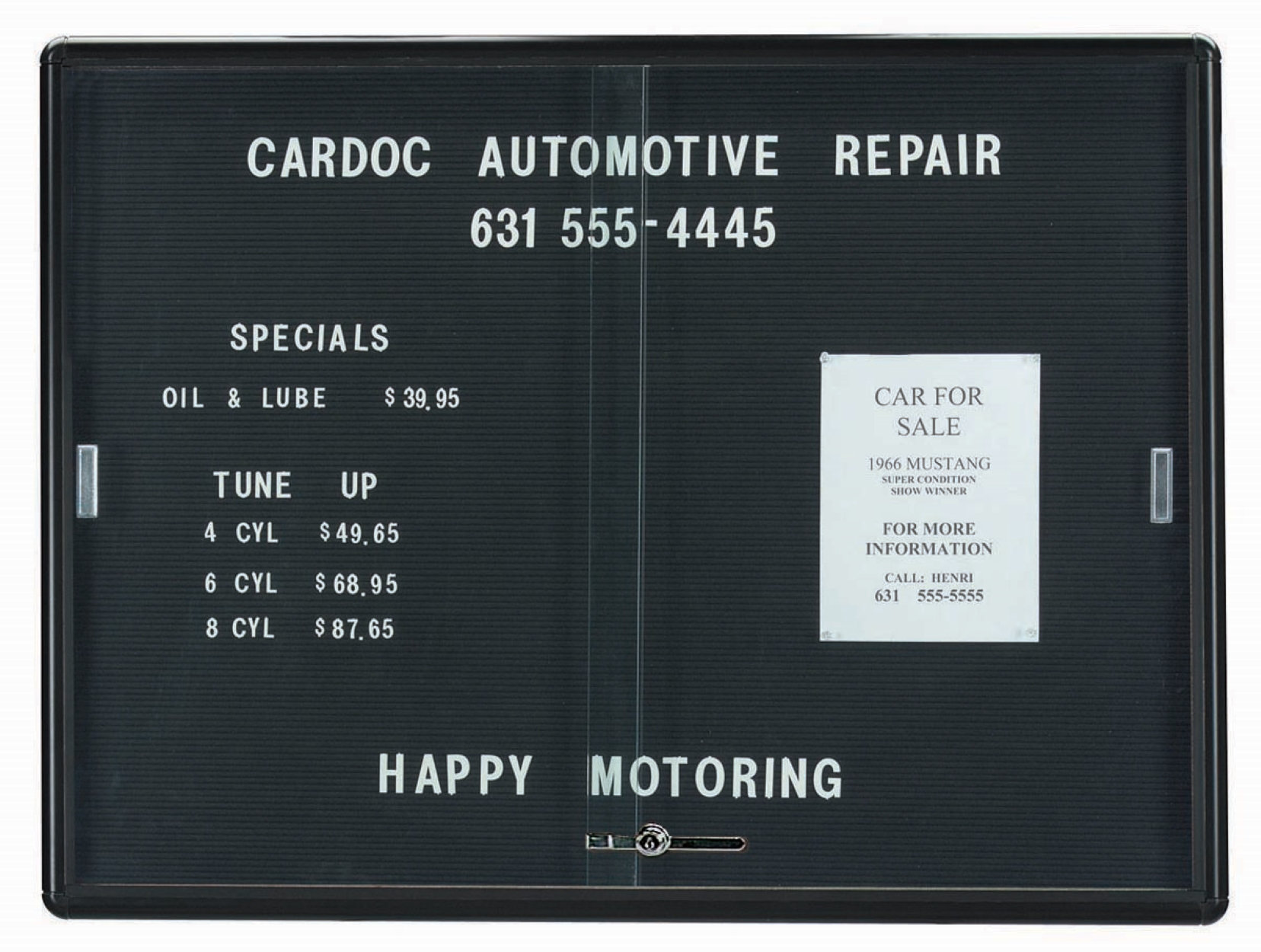 AARCO Design Directory Changeable Enclosed Wall Mounted Letter Board ...