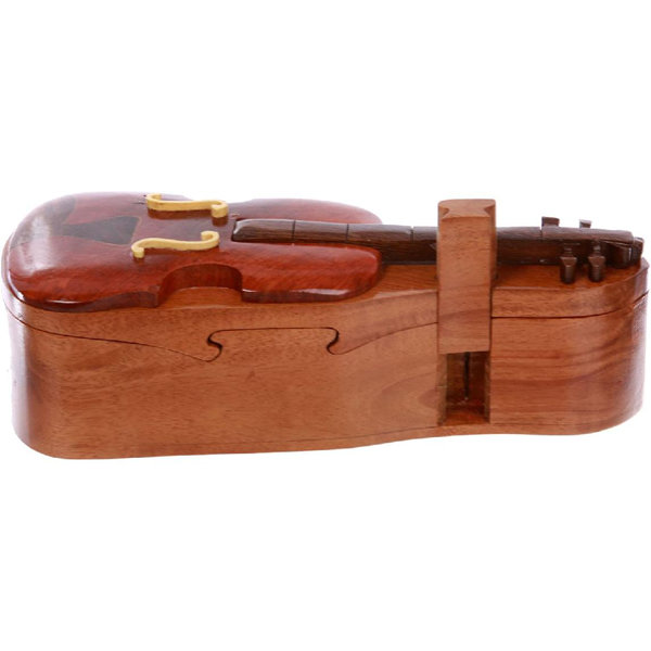 Red Barrel Studio® Violin/Fiddle Handcrafted Wooden Secret Jewellery ...