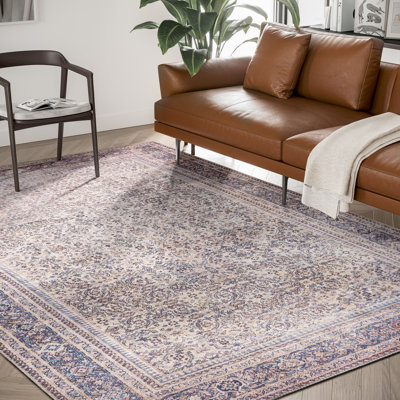 Bungalow Rose Devendr Machine Woven / Power Loomed Performance Ivory ...