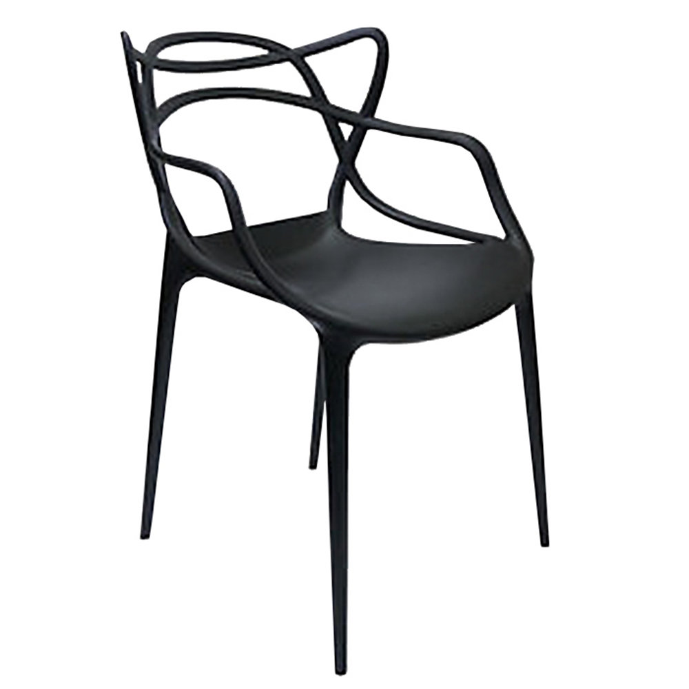 Orren Ellis Modern Plastic Outdoor Dining Arm Chair | Wayfair