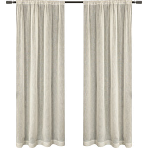 Gracie Oaks Aadhvika Sheer Curtain Panel Pair & Reviews | Wayfair